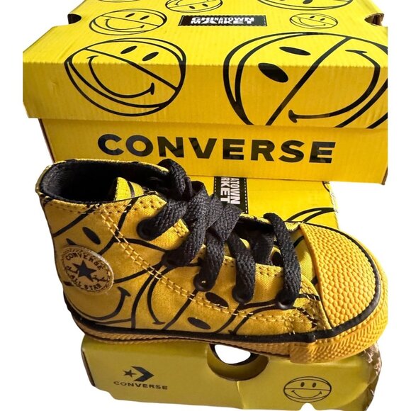 Converse × Chinatown Market Smiley Face High-Top Sneakers Toddler 6 New ...